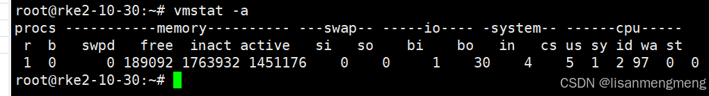 vmstat 命令介绍和使用案例_vmstat用法-CSDN博客