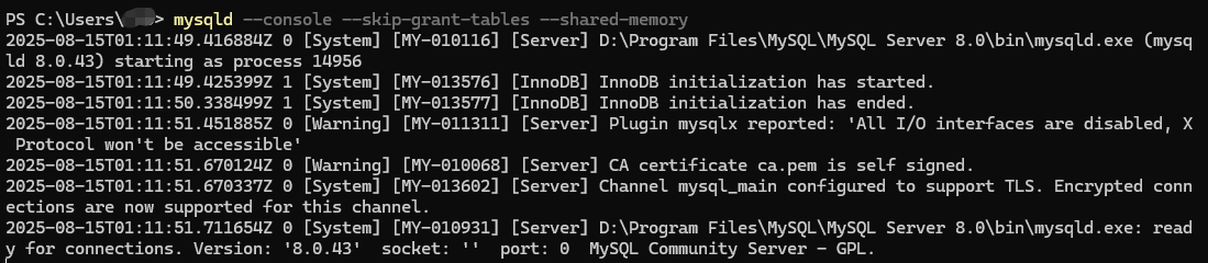 mysql 启动报错_mysql service start error: error: command failed: -CSDN博客