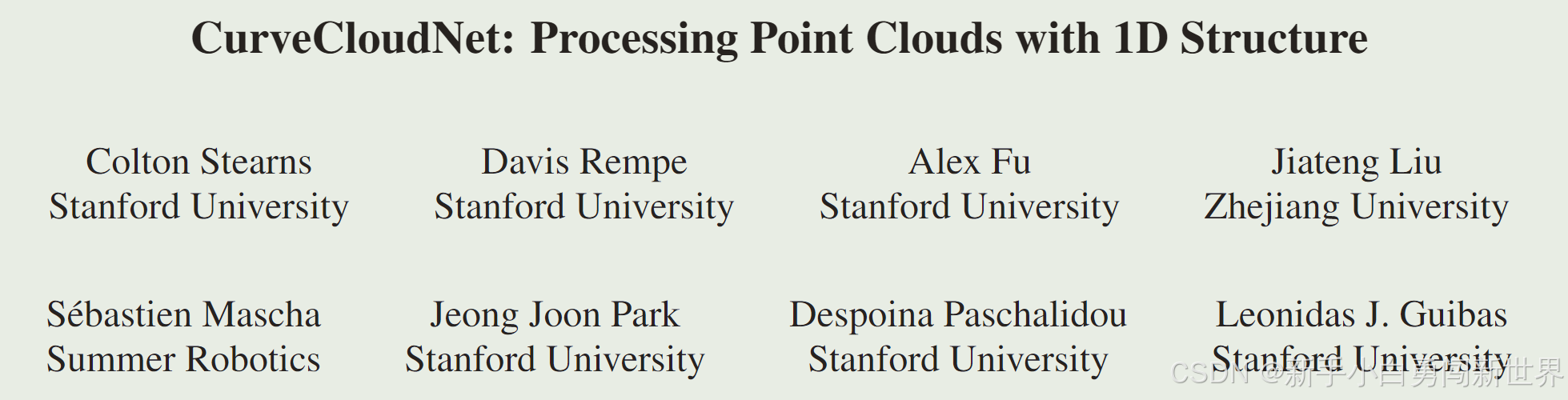 2024CVPR-18-一维结构的点云CurveCloudNet: Processing Point Clouds with 1D Structure-CSDN博客