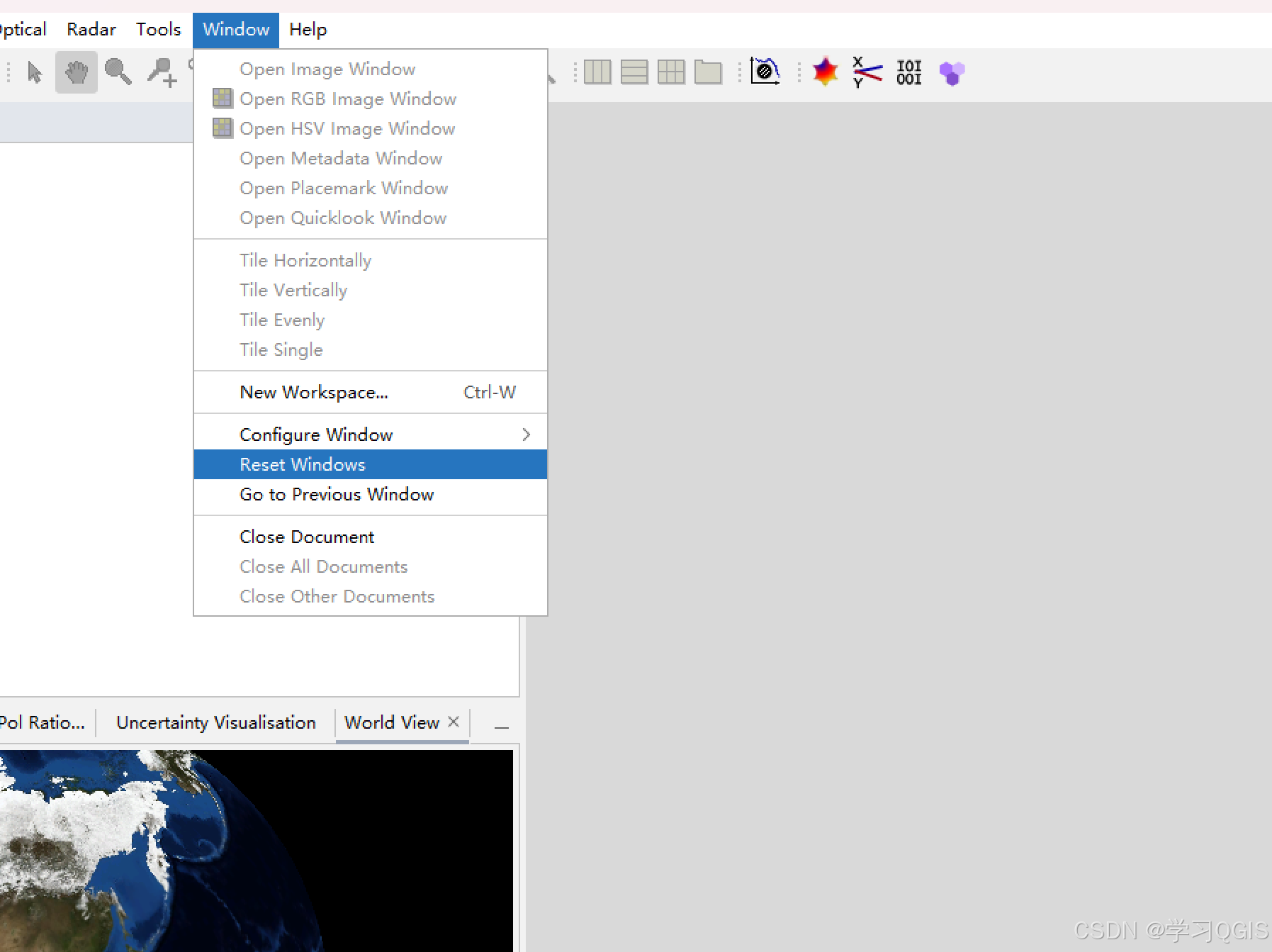 ESA SNAP 软件恢复默认窗口设置_如何将软件窗口比例恢复默认-CSDN博客