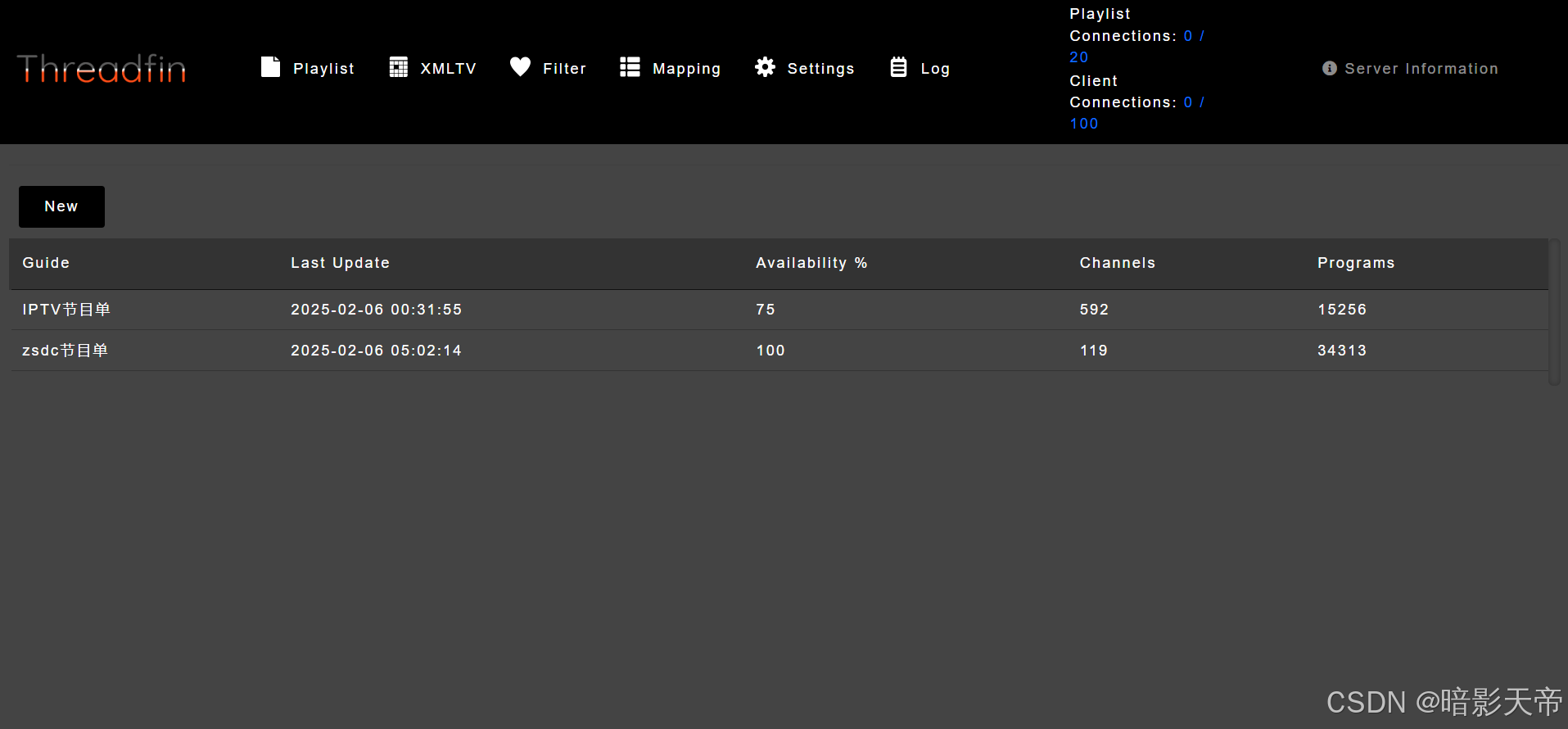 Threadfin和本地搭建的iptv直播源教程-CSDN博客