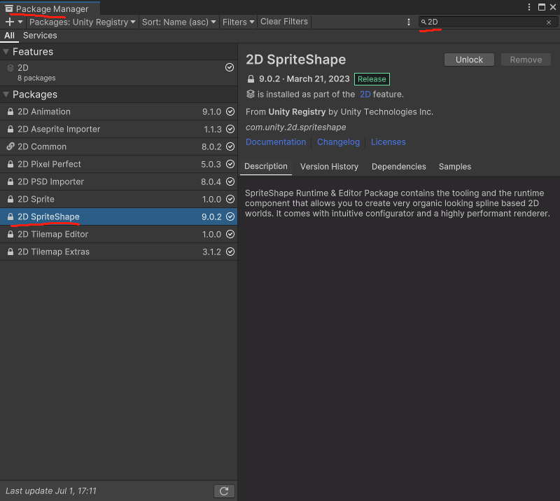 Unity学习--2D相关--Sprite Shape Profile精灵形状概述文件_unity sprite shape-CSDN博客