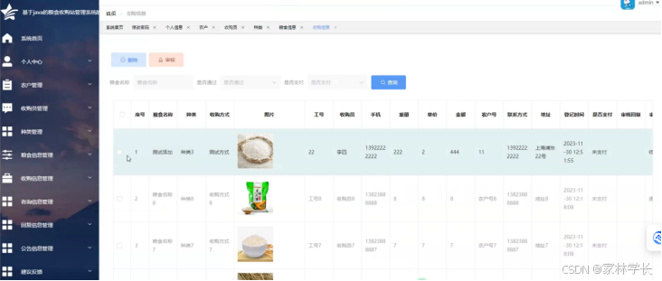 计算机毕业设计springboot基于java的粮食收购站管理系统的设计与实现 基于spring Boot的粮食收购站管理系统的开发与实践
