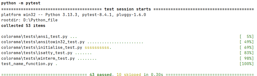 PyCharm 中 pytest 运行 python 测试文件报错：D:\Python_file\.venv\Scripts\python ...