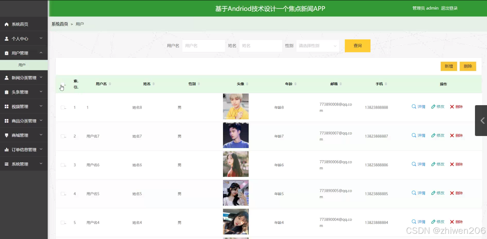 基于nodejsvue基于andriod技术设计一个焦点新闻app后（开题程序论文）计算机毕业设计基于nodejs Vue新闻