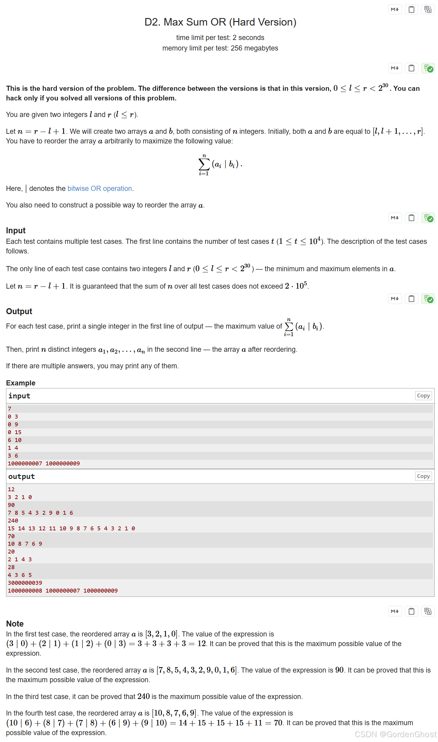 Max Sum OR (Hard Version)（Codeforces Round 1052）-CSDN博客