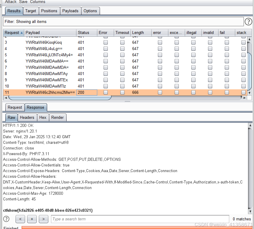 ctfshow web21 爆破题目：BP的使用_ctfweb用bp入用户名和密码-CSDN博客