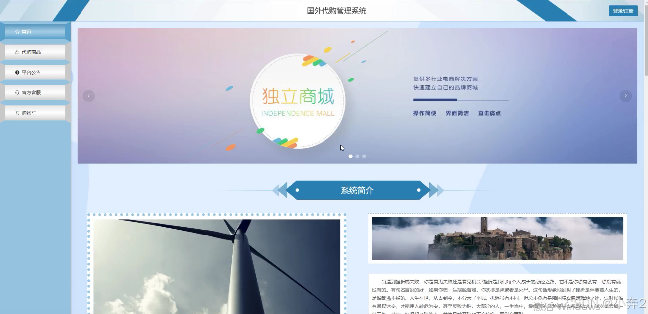 Springbootvue国外代购管理系统【程序论文开题】 计算机毕业设计基于springbootvue的海外代购系统 Csdn博客