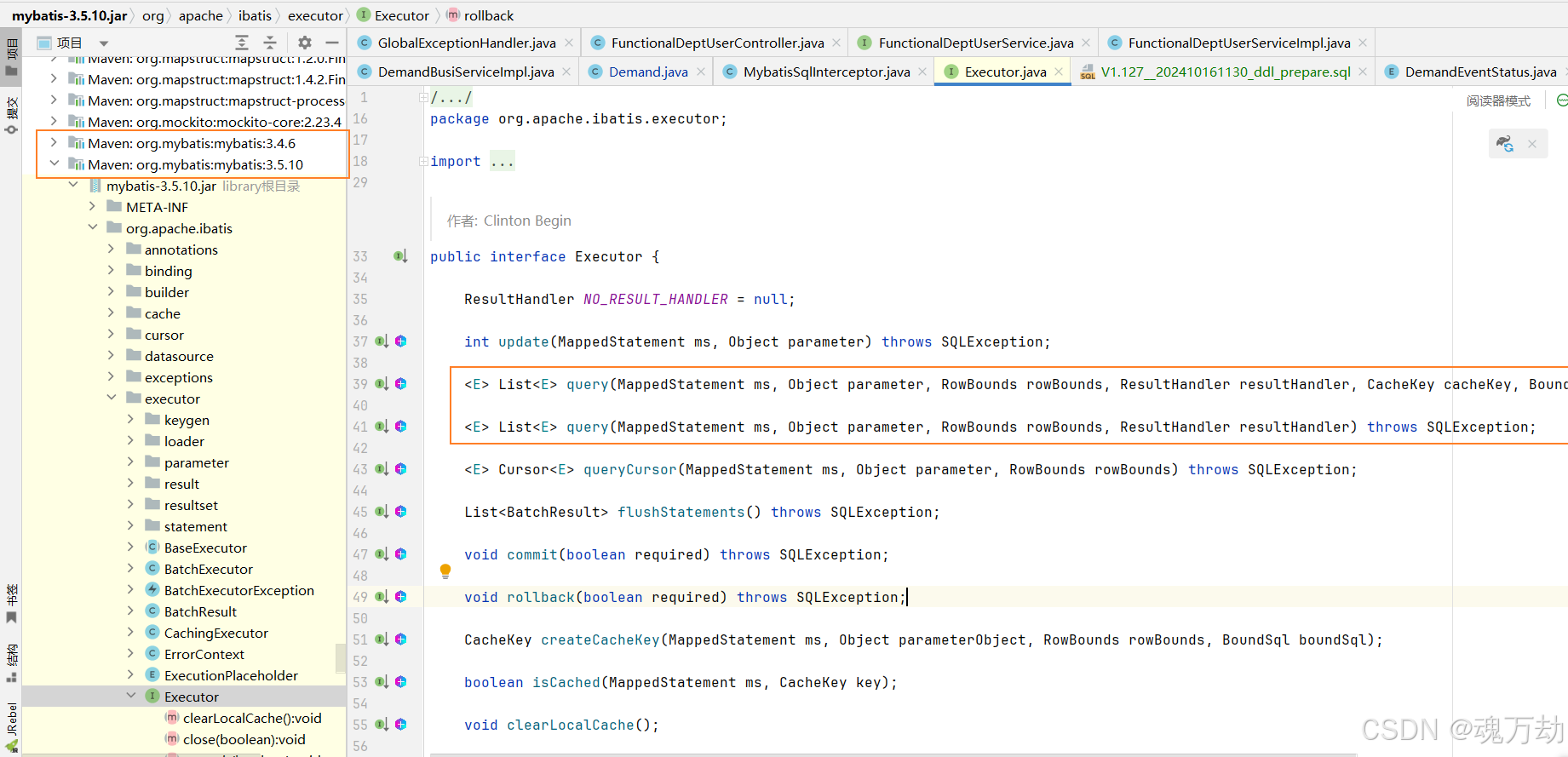 Could not find method on interface org.apache.ibatis.executor.Executor named query-CSDN博客