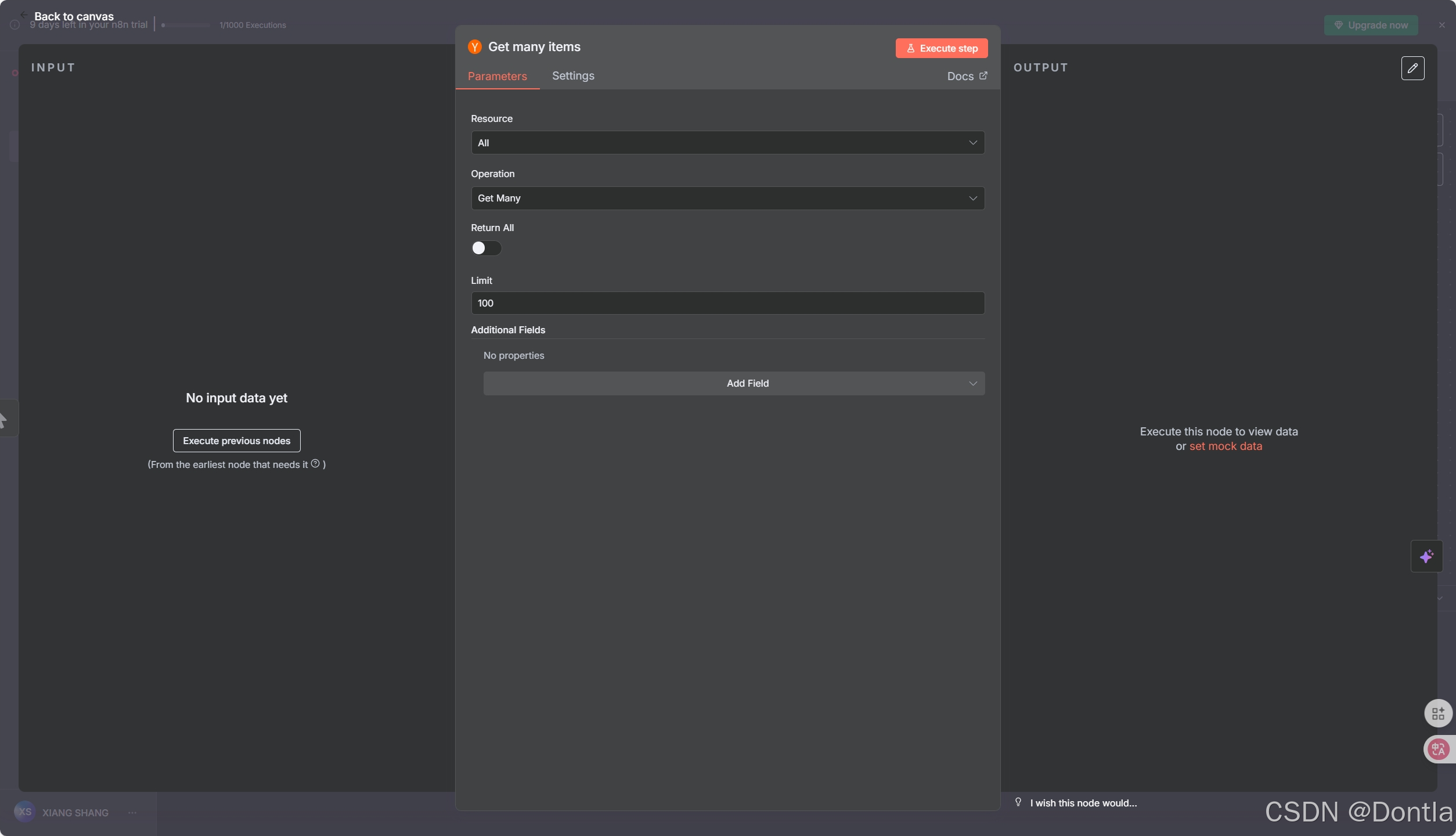 【n8n教程笔记——工作流Workflow】文本课程（第一阶段）——2、构建微型工作流 (Building a mini-workflow)（获取黑客新闻关于automation的10篇文章 ...