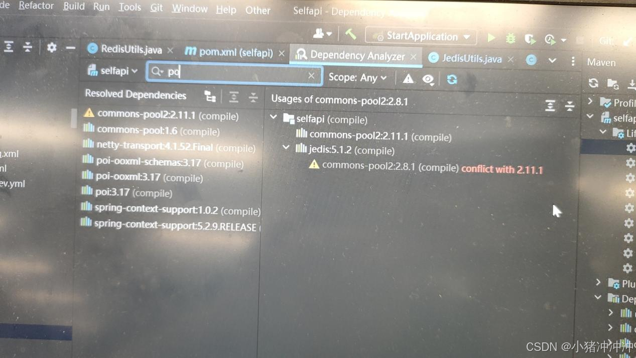 NoSuchMethodError:redis.clients.jedis.jedisPoolconfig.setMinEvictableTime(Ljava/time/Duration；)V ...