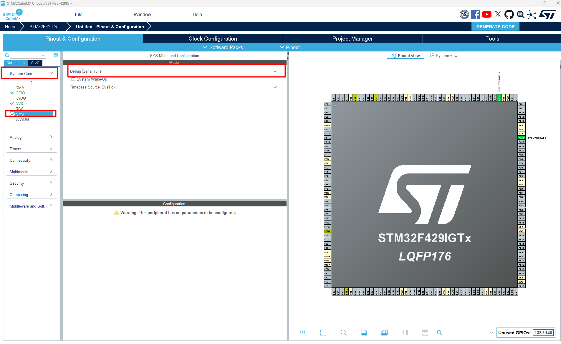 基础篇003. 【STM32F4】基于STM32F429阿波罗开发板，使用STM32CubeMX创建MDK工程，实现流水灯_野火开发板f429 在cubemx中设置sys debug-CSDN博客