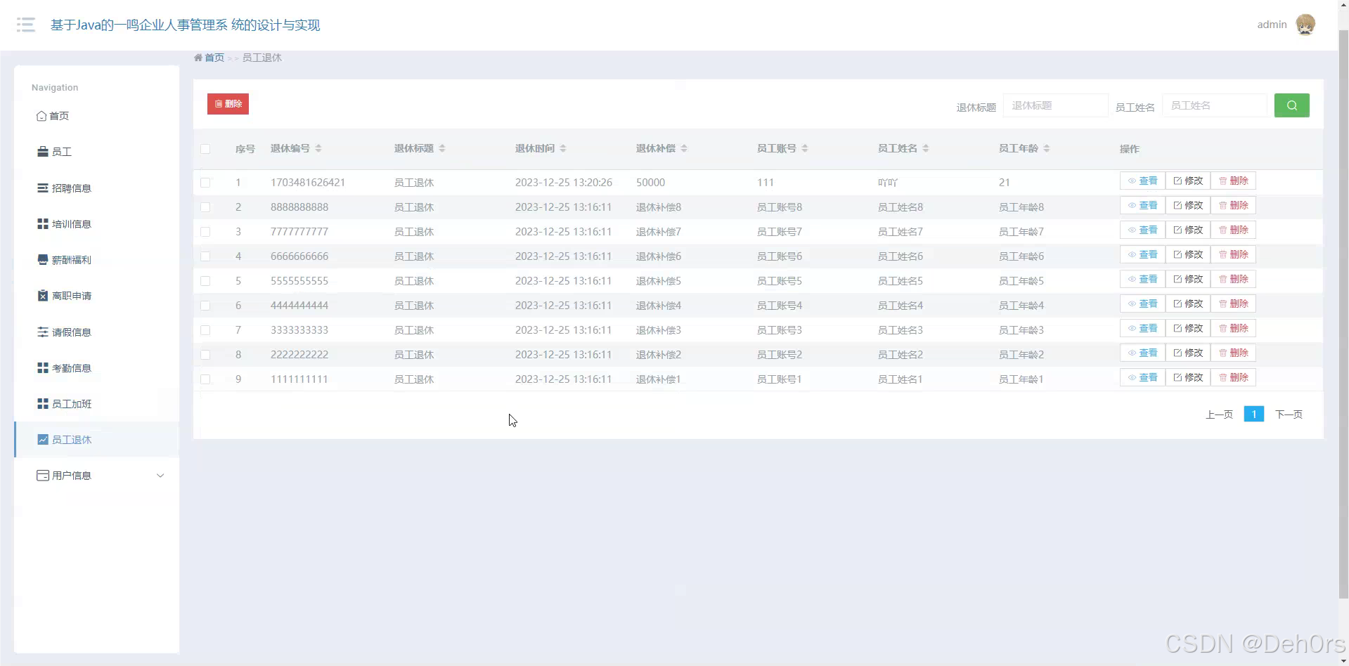 163springboot基于java的一鸣企业人事管理系 统的设计与实现 Csdn博客