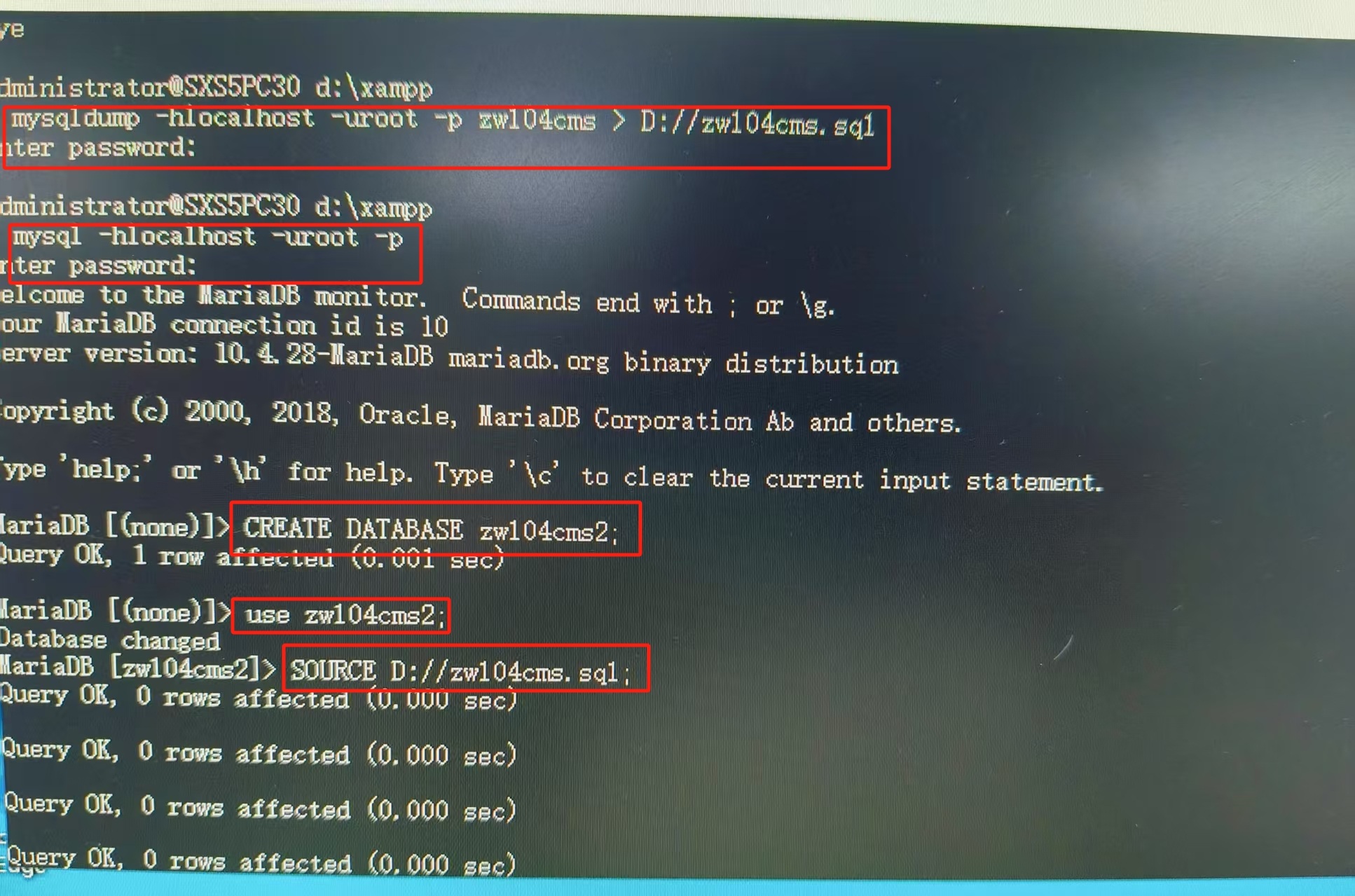 XAMPP+MySQL数据导入导出完整流程(后端已配置）_xampp数据库使用教程-CSDN博客