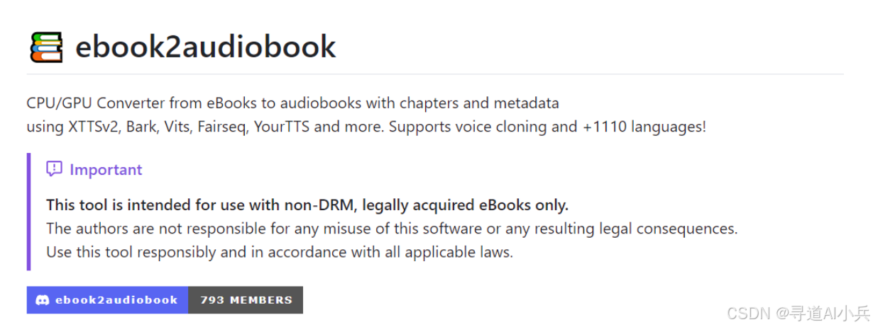 【GitHub开源AI精选】ebook2audiobook：AI驱动的电子书转有声书利器，支持1107种语言+语音克隆-CSDN博客