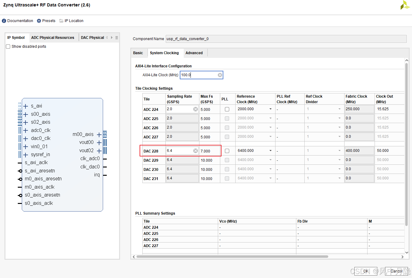 你的RFSOC之ZU4xDR的RF-DAC为啥无法配置到标称的10GSPS采样率？_rfsoc 的dac初始化失败,adc正常-CSDN博客