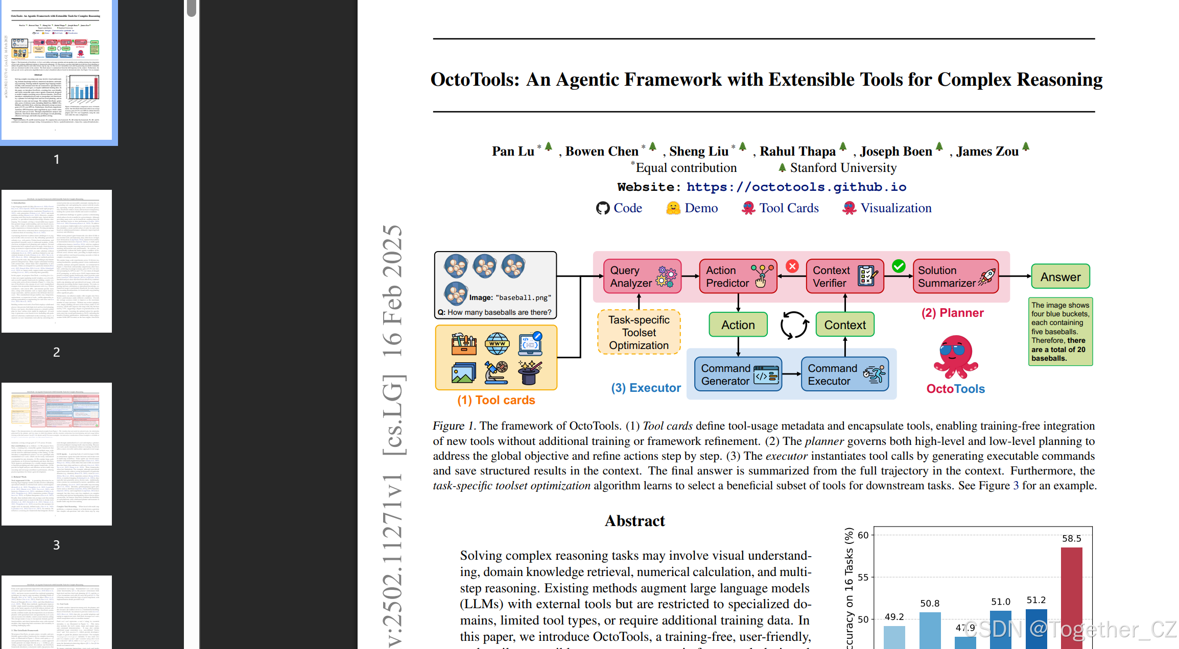 OctoTools: An Agentic Framework with Extensible Tools for Complex Reasoning——一个用于复杂推理的代理框架，具有可扩展 ...