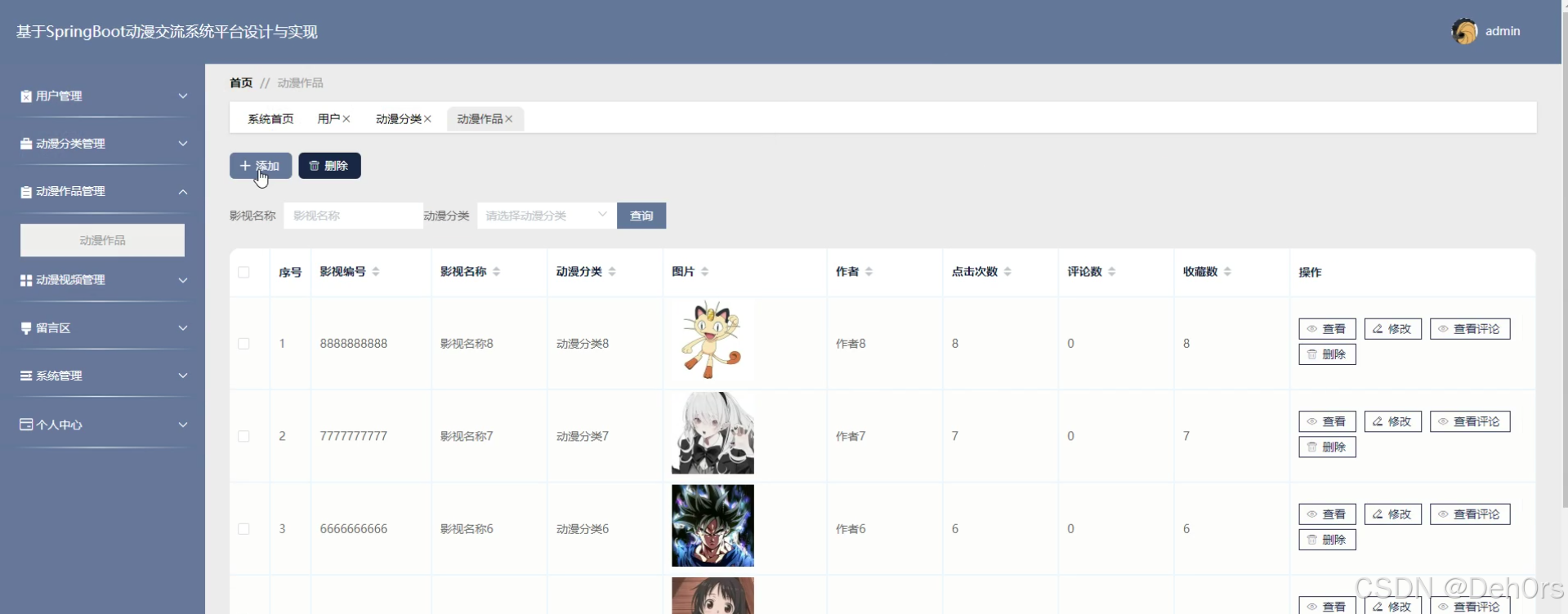 183springboot基于springboot动漫交流系统平台设计与实现基于springboot的动漫交流与推荐系统的设计与实现 Csdn博客