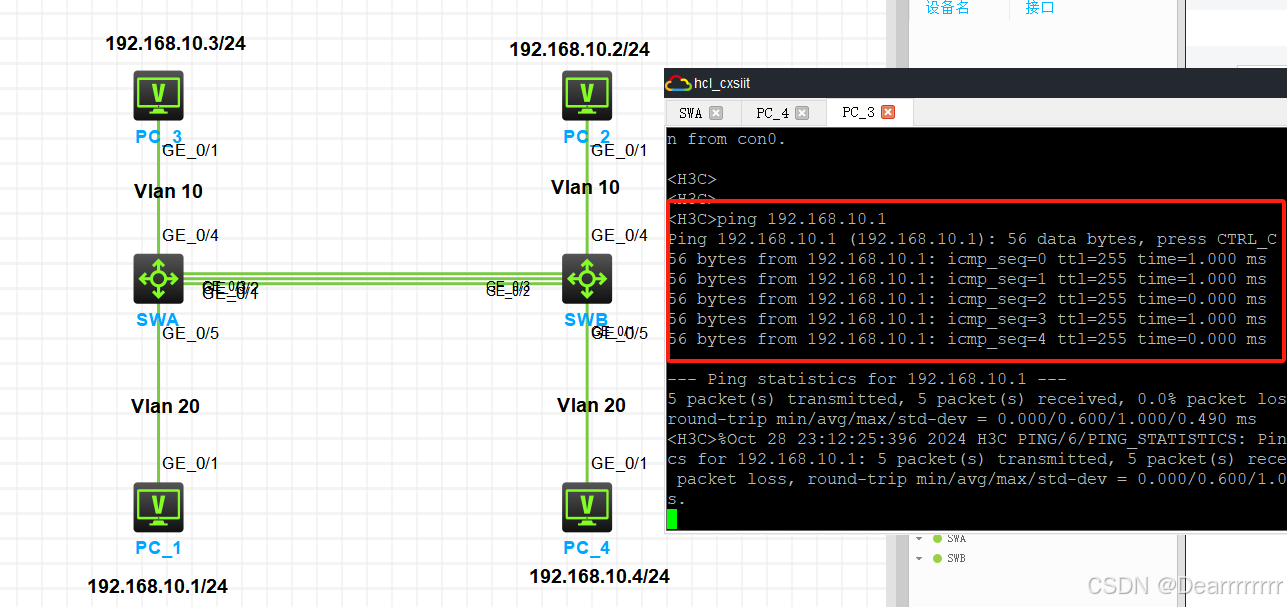 H3C 静态链路聚合实验_h3c静态链路聚合-CSDN博客