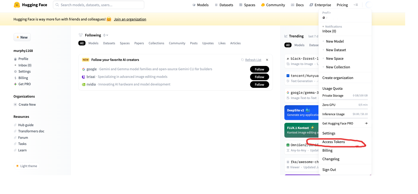 huggingface注册，获取token（纯小白版）_huggingface token-CSDN博客