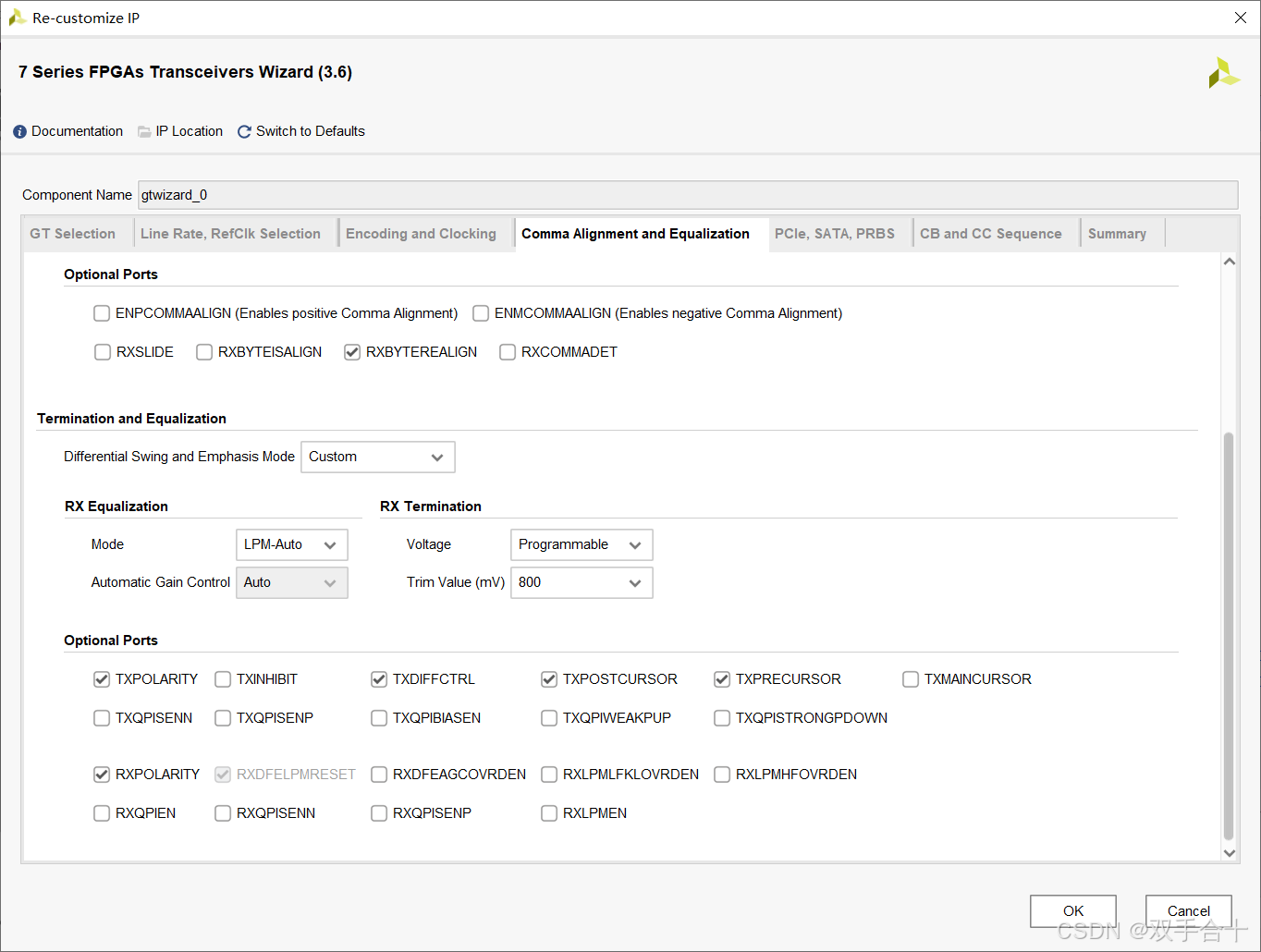 高速接口GT收发器IP核——学习记录_txdiffctrl-CSDN博客