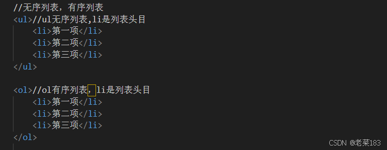 HTML学习——DAY2_html ul li-CSDN博客