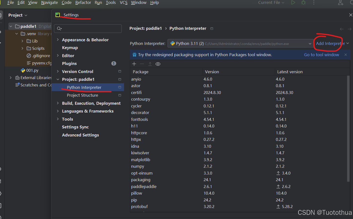Anaconda 配置paddle，matplotlib然后在pycharm中操作！！！_matplotlib库用anaconda下载怎么打开-CSDN博客