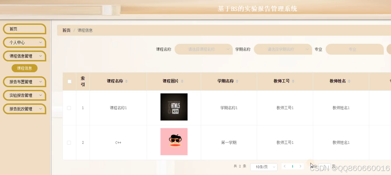 Java计算机毕业设计ssmvueelementui实验报告管理系统 Csdn博客