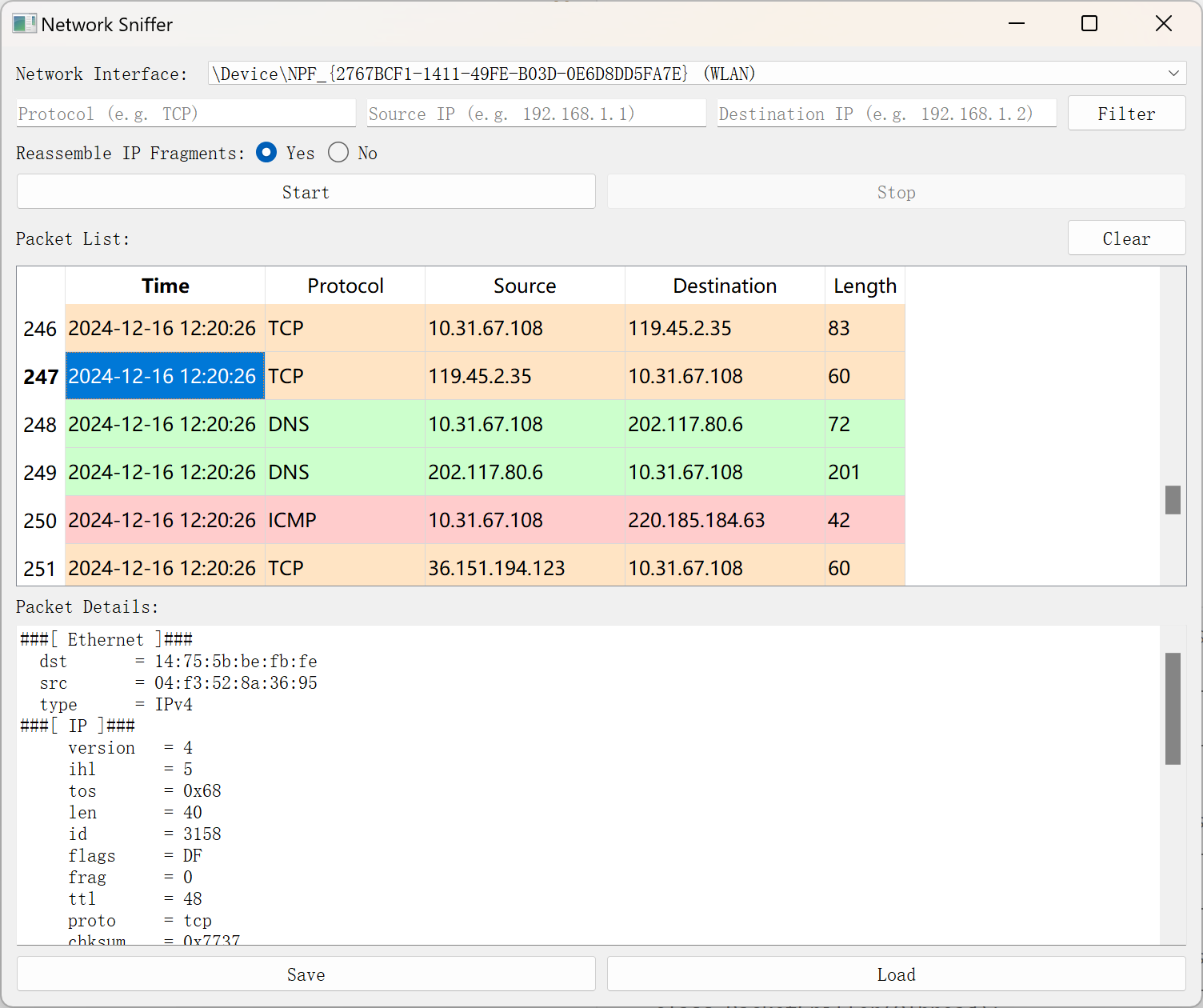网络综合实验-Sniffer工具（有完整代码）-CSDN博客