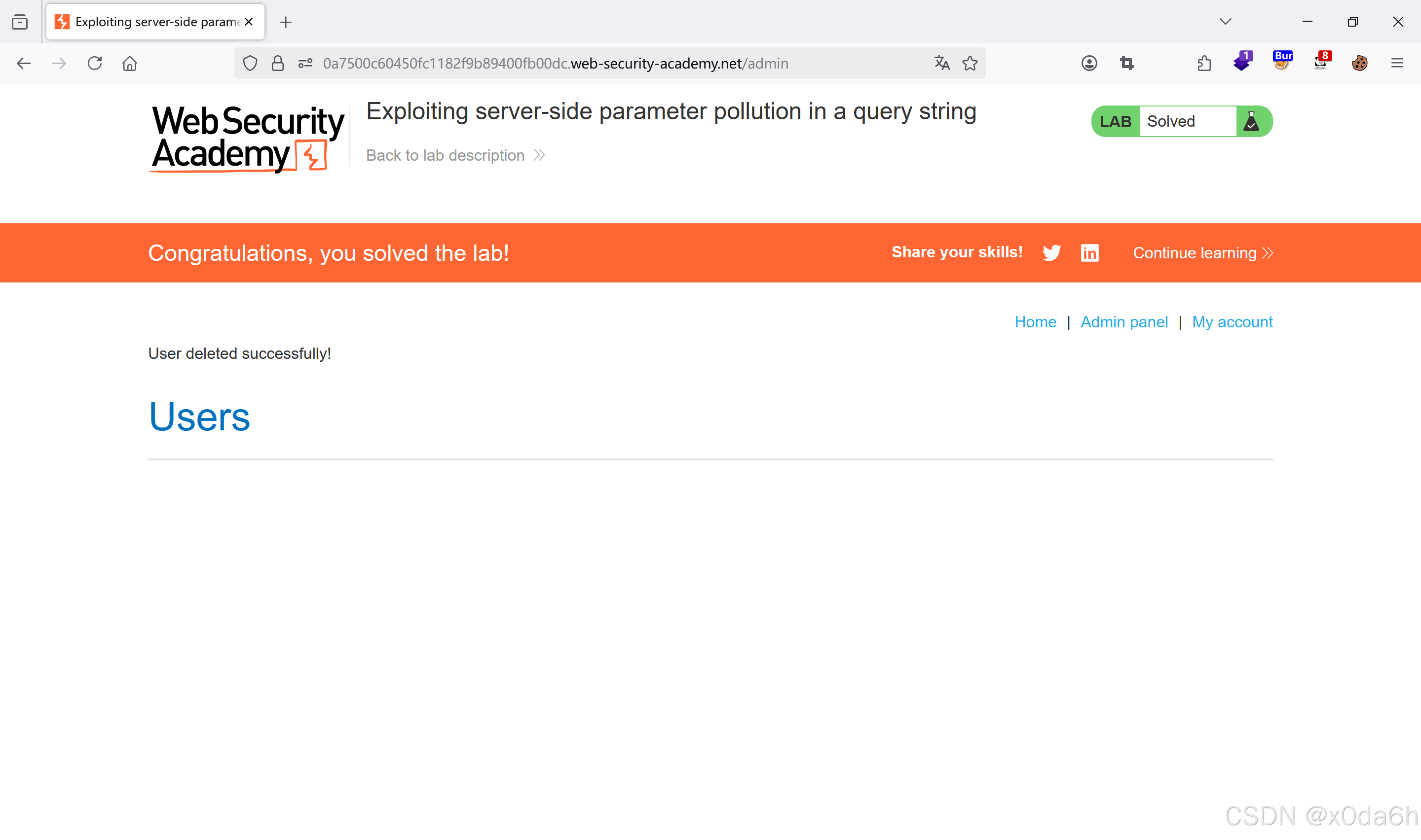 PortswiggerLab：Exploiting server-side parameter pollution in a query string_lab: exploiting ...