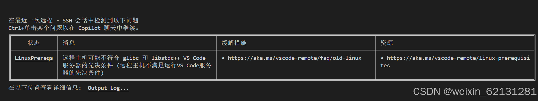 解决远程主机可能不符合 Glibc 和 Libstdc Vs Code服务器的先决条件远程主机不满足运行vs Code服务器的先决条件)远程主机可能不符合 Glibc 和