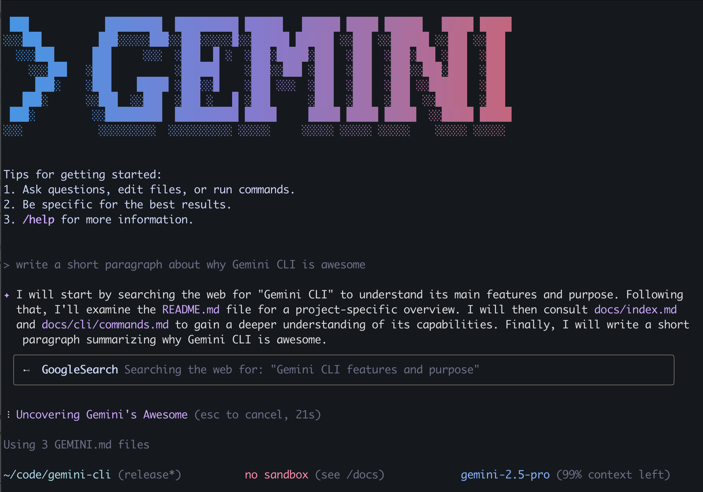 新鲜出炉，手把手教你使用 Gemini CLI_gmini cli-CSDN博客