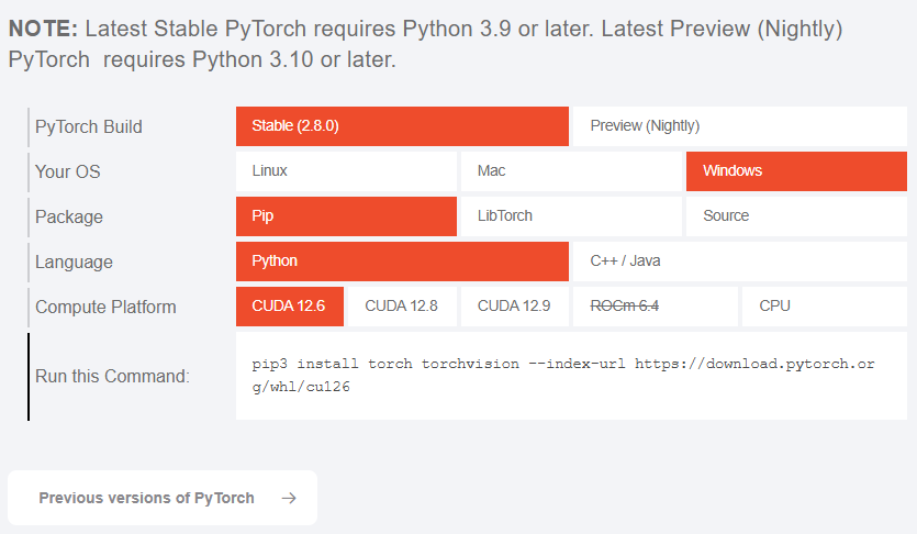 Pytorch对应cuda版本安装_cuda对应的pytorch版本-CSDN博客