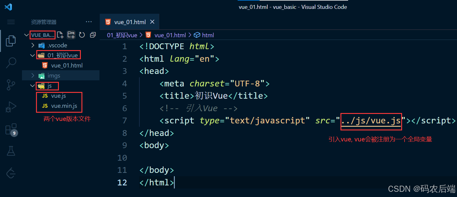 一文带你快速入门Vue并了解Vue的常用指令！_vue快速入门-CSDN博客