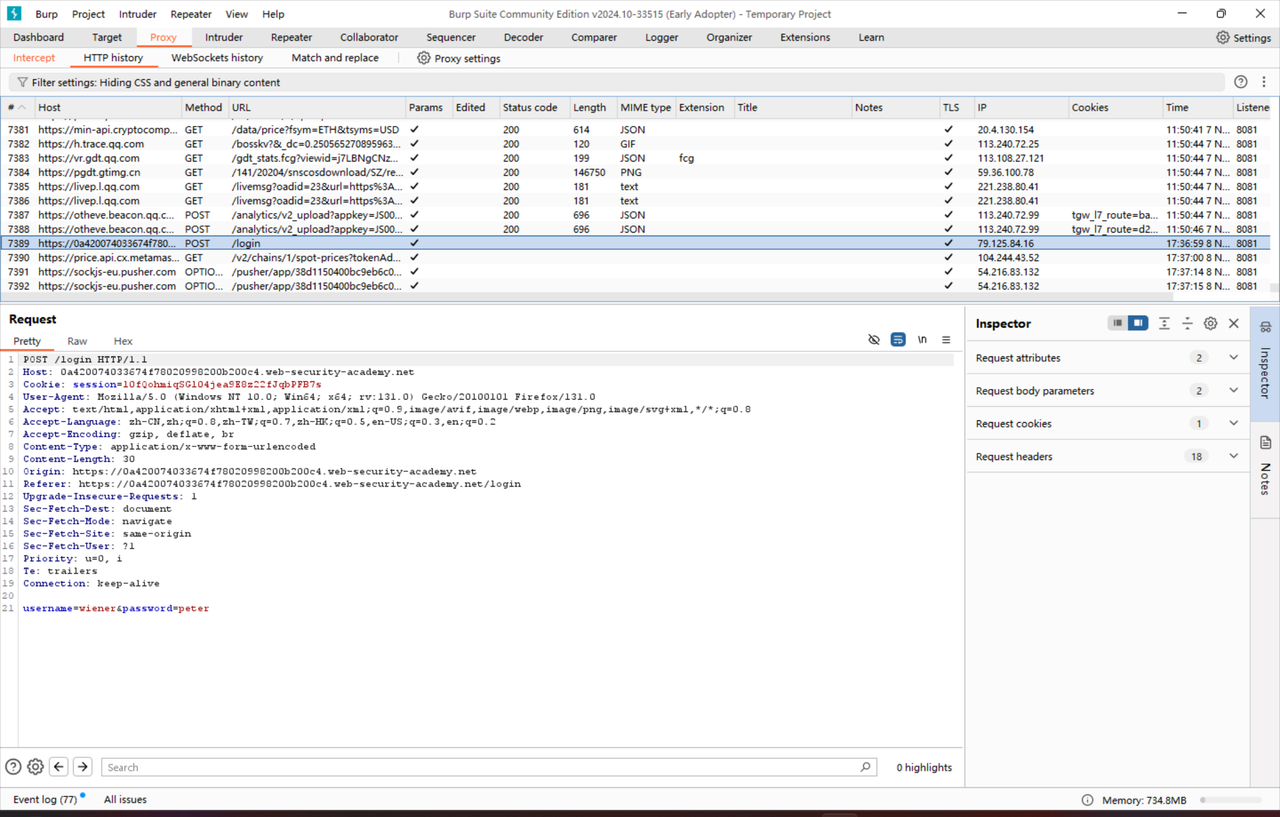 Portswigger lab--Authentication_username enumeration via different responses-CSDN博客
