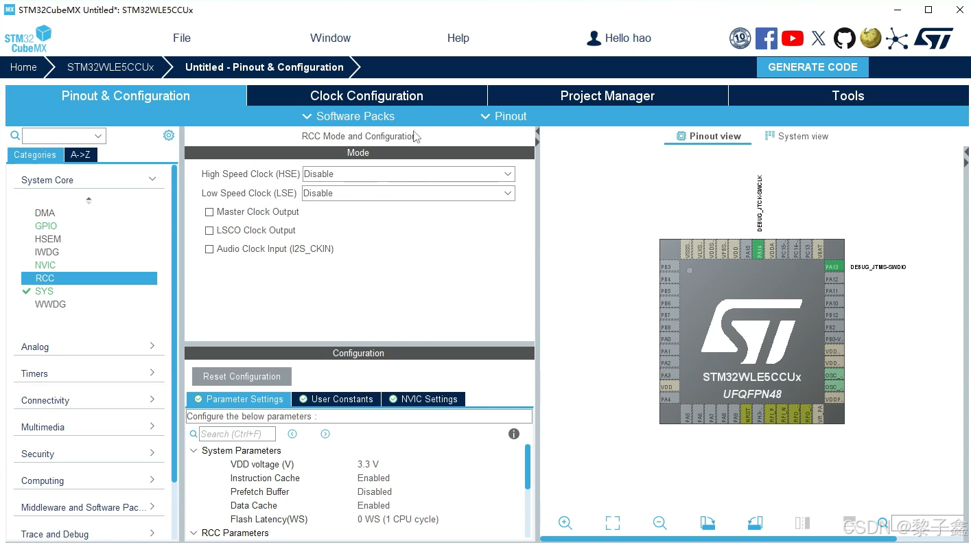 STM32WLE5CCU6--CubeMax项目建立（按键-LED点亮）-CSDN博客