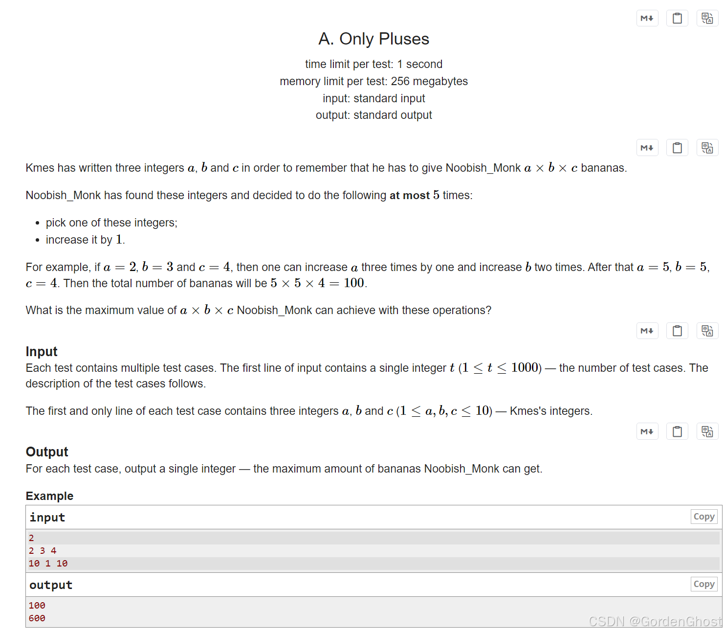 Only Pluses（Round 957）-CSDN博客