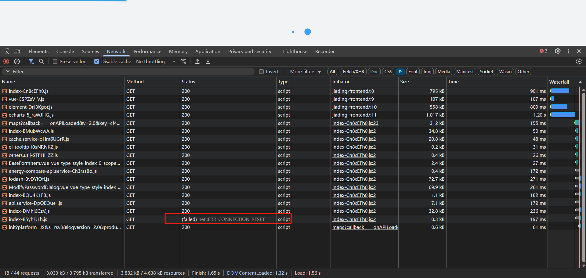 vue打包静态文件提示：net::ERR_CONNECTION_RESET 问题排查_vueerror connection reset-CSDN博客