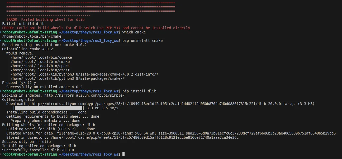 dlib安装失败解决CMake must be installed to build the following extensions: dlib_cannot install dlib ...