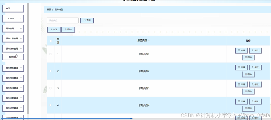 【毕业设计】基于springboot Vue的家政服务管理系统springboot Vue3家政服务管理系统 Csdn博客