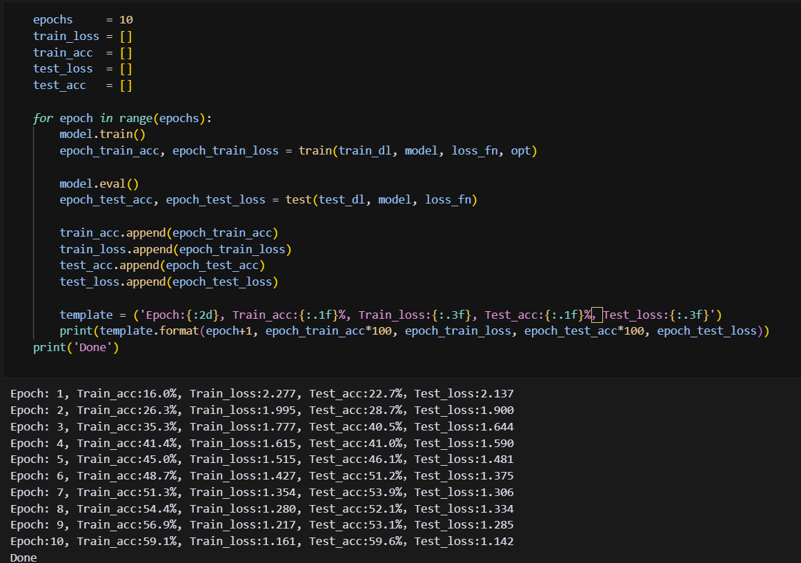 训练营P2周：Pytorch实现CIFAR10 彩色图片识别_python图片识别训练的案例-CSDN博客