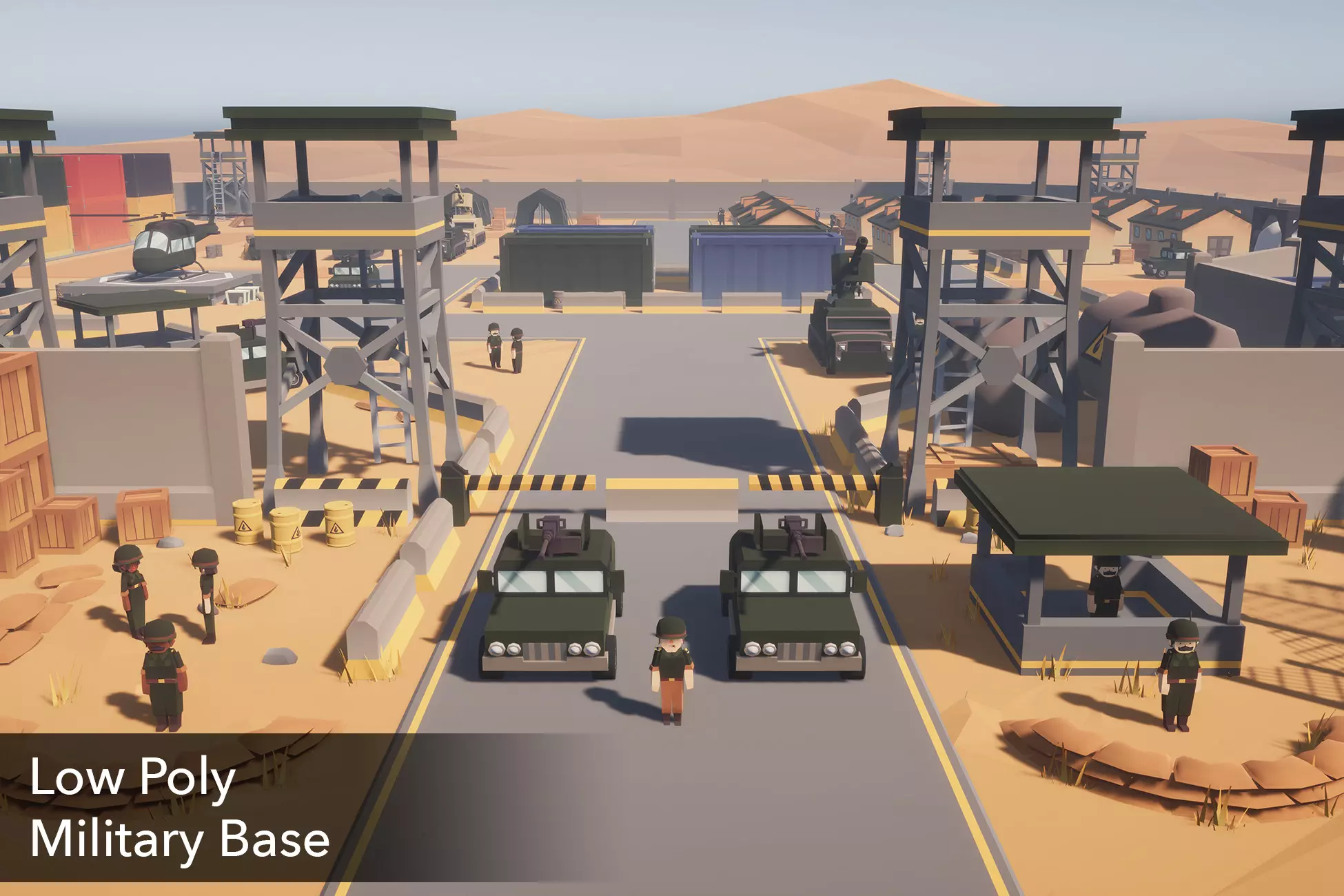 【Unity 军事场景资源包】Low Poly Military Base 提供了完整的军事基地相关建筑、设施、载具与装饰元素_unity 基地-CSDN博客