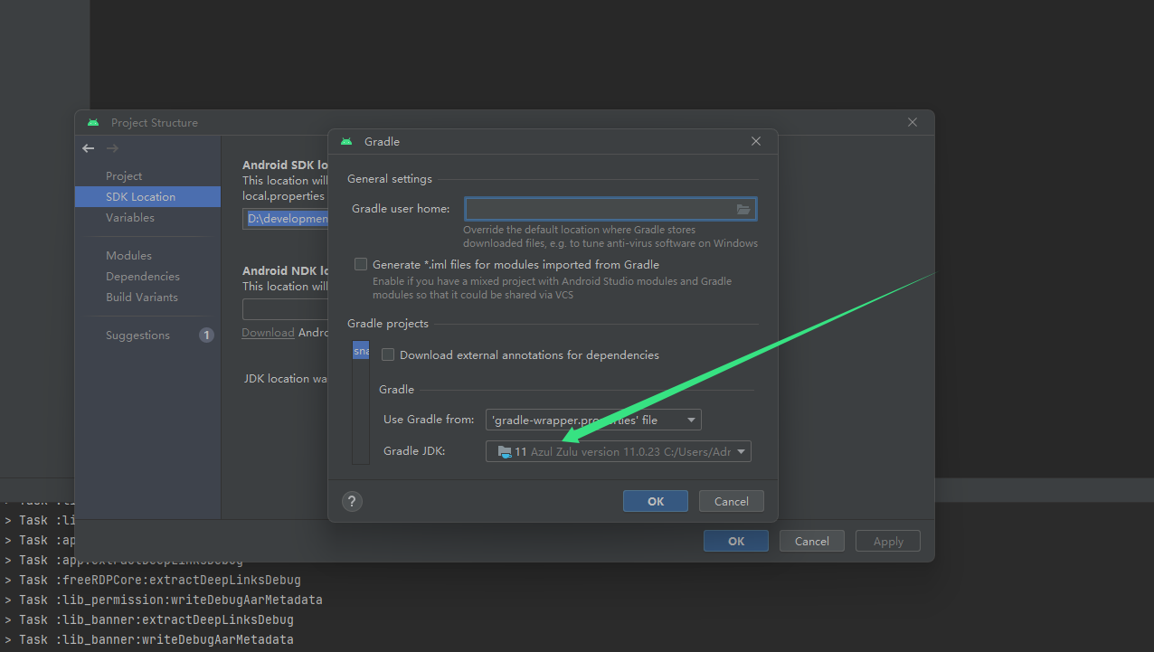 Android studio Invalid Gradle JDK configuration found. This project uses the #GRADLE_LOCAL_JAVA ...