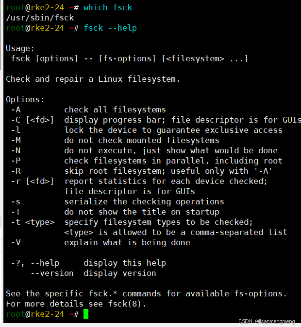 fsck 命令的介绍和使用案例-CSDN博客