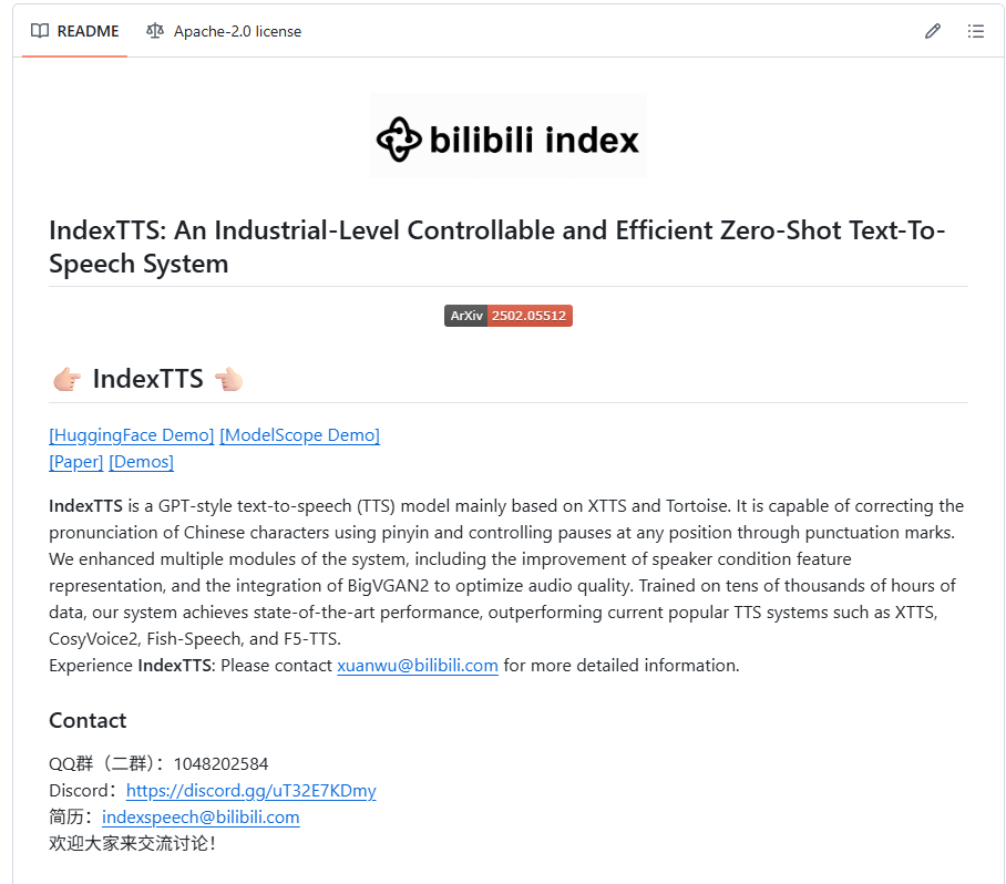 Bilibili Index-TTS 1.0&1.5 文本转语音本地部署_indextts-1.5-CSDN博客