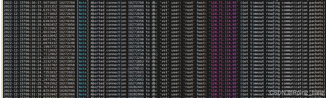 Mysql 数据库连接 Aborted Connection问题处理 Csdn博客