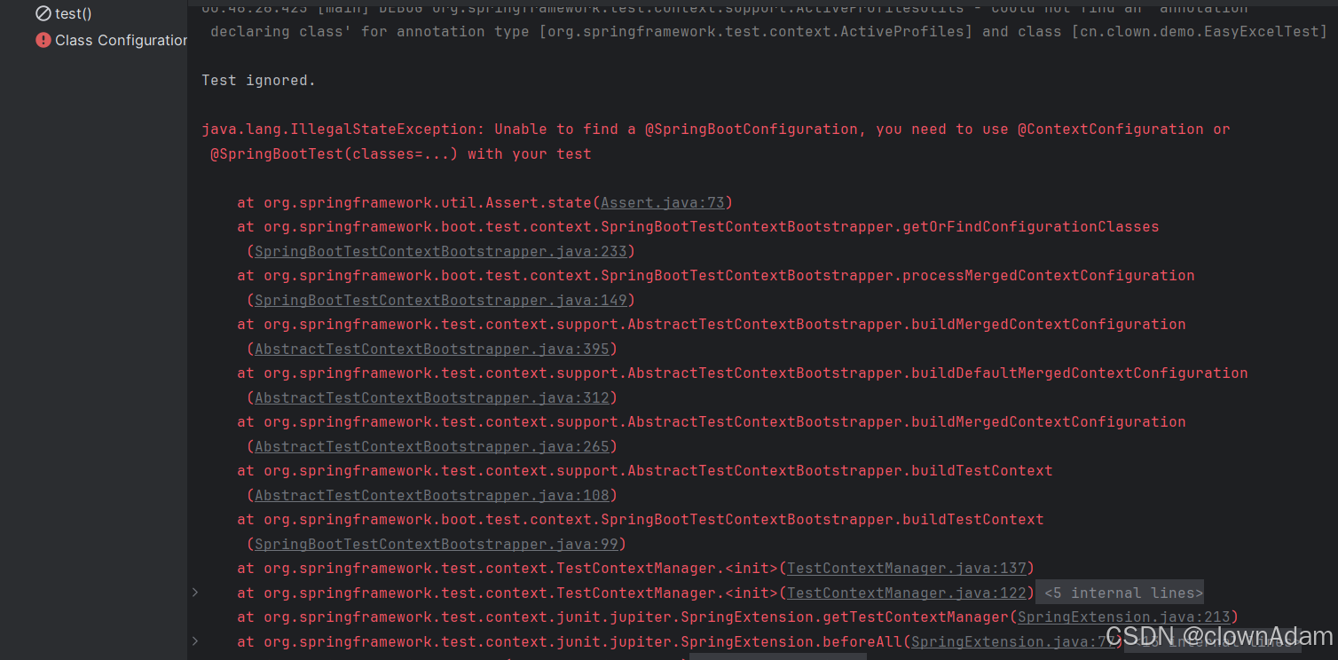 Springboot测试运行报错_springboot 打包 test报错-CSDN博客