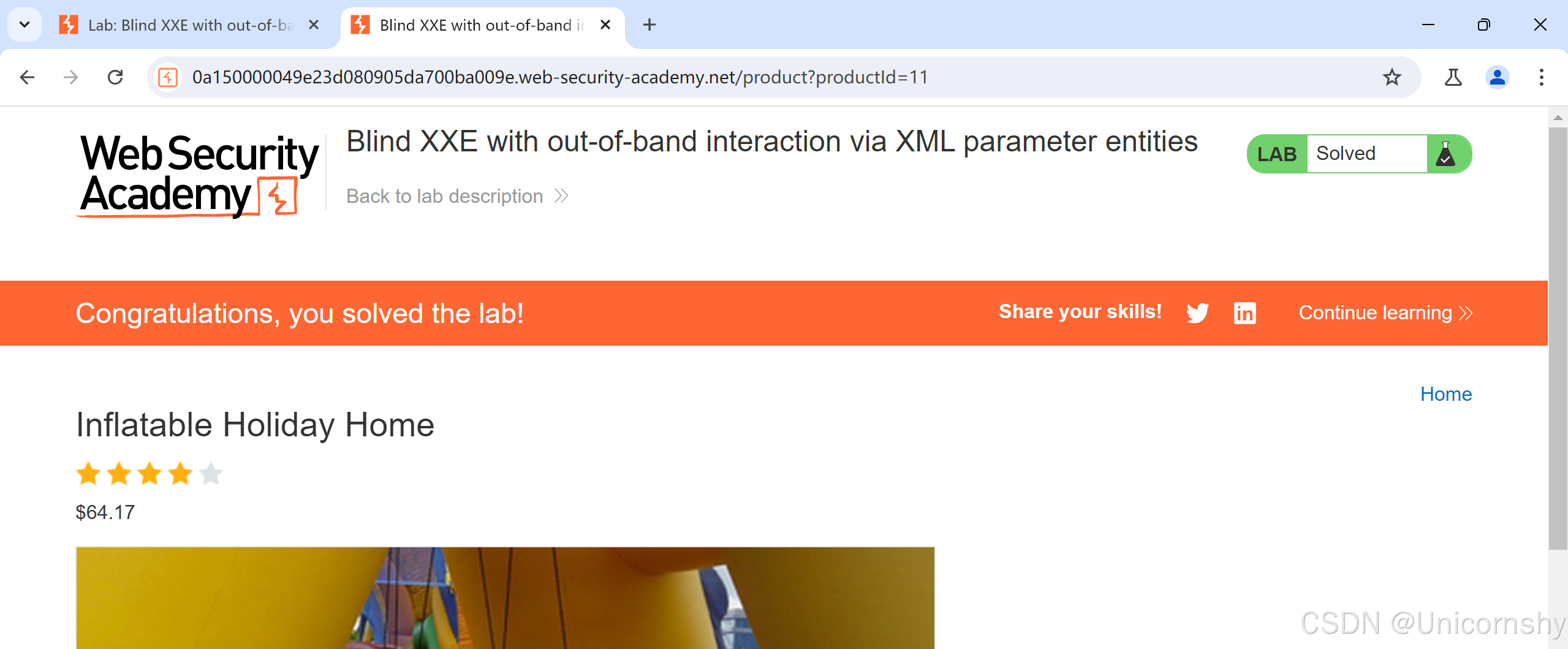 Burpsuite靶场之XML外部实体XXE注入（有回显+无回显）_有回显和无回显 xxe注入-CSDN博客