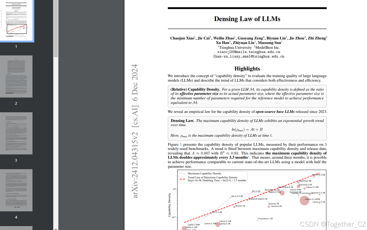 Densing Law of LLMs——大语言模型的“密度定律”-CSDN博客