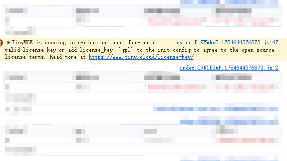 TinyMCE Provide a valid license key or add license_key_tinymce is ...